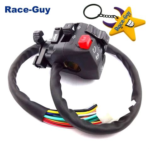 Handle Control Switch With Choke Lever 13 Wire 5 Function For 110cc