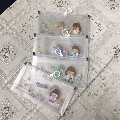 แฟ้มซิปรูด ขนาด A6 กระเป๋าซิปล็อคลายการ์ตูน ซองซิป ซองซิปใส่เอกสาร ซอง