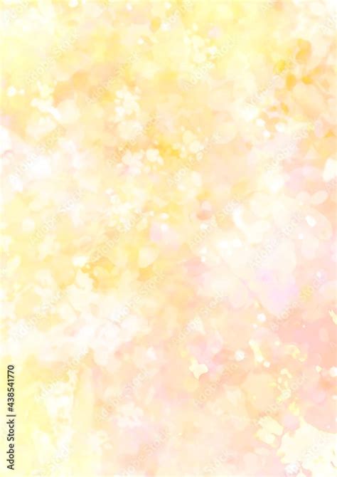 幻想的な黄色のキラキラ水彩の滲むテクスチャ背景 Stock Illustration Adobe Stock