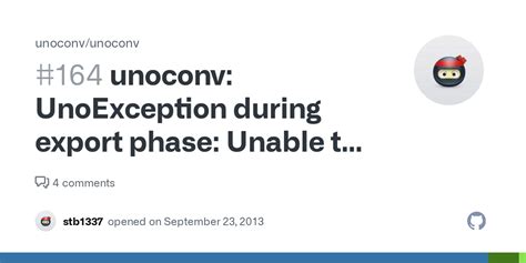Unoconv Unoexception During Export Phase Unable To Store Document To