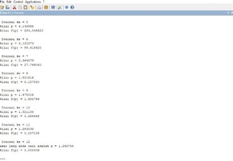 perhitungan metode regulasi falsi metode iterasi titik tetap metode