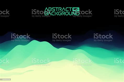 3d 가로 배경 녹색에서 파란색 그라데이션 추상 벡터 일러스트레이션컴퓨터 아트 디자인 템플릿 마운틴 픽스가 있는 풍경 0명에 대한 스톡 벡터 아트 및 기타 이미지 Istock