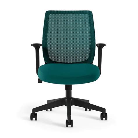 Staples Essentials Ergonomic Fabric Swivel Task Chair Teal UN Staples Task Chair