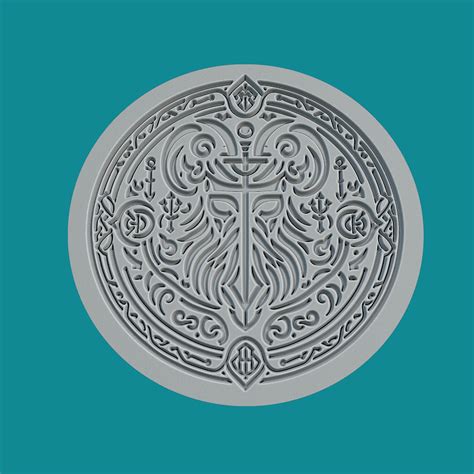 3d File Heimdall Print Model Heimdall Medallion Heimdall Wall Decor 🎨