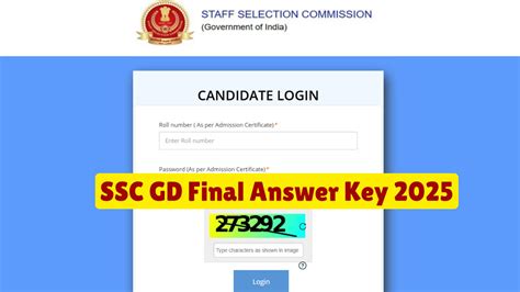 Ssc Gd Final Answer Key 2025 Pdf Out Download Response
