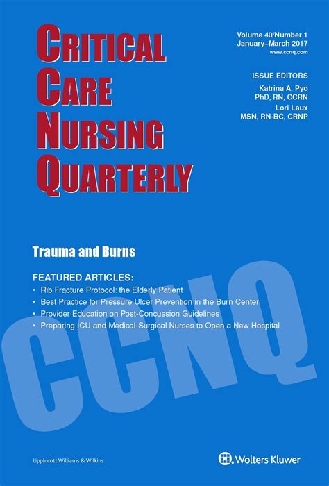 Rib Fracture Protocol Advancing The Care Of The Elderly Pati Critical Care Nursing Quarterly