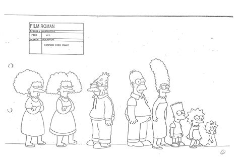 The Simpsons 1989 Current Part 5 Model Sheets Turnarounds