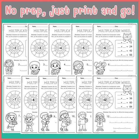 Multiplication Practice Pack Skip Counting Arrays And Equal Groups Facts 212