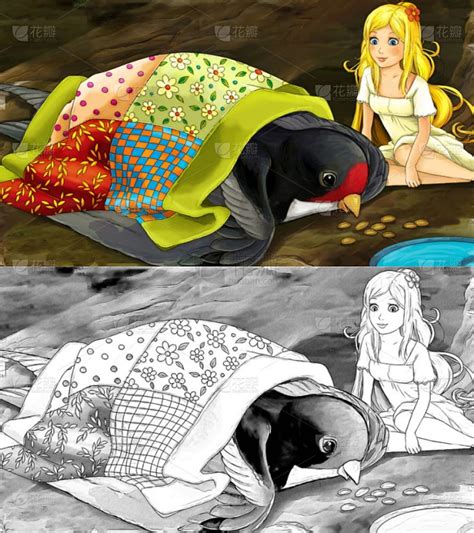 卡通童话场景 花瓣网