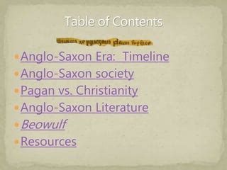 The Anglo Saxon Age And Beowulf PPTX