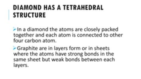 SOLUTION Difference Between Diamond And Graphite Studypool