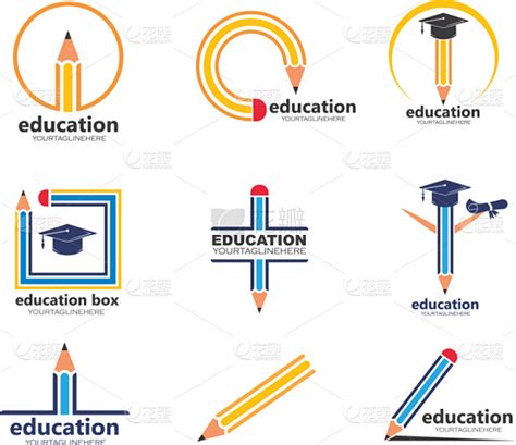 铅笔 品牌名称 图标 图书馆 模板 儿童 文凭 纸 教育 毕业