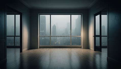 Large Empty Room Overlooking A City Stock Illustration Illustration Of Open Room 272704216