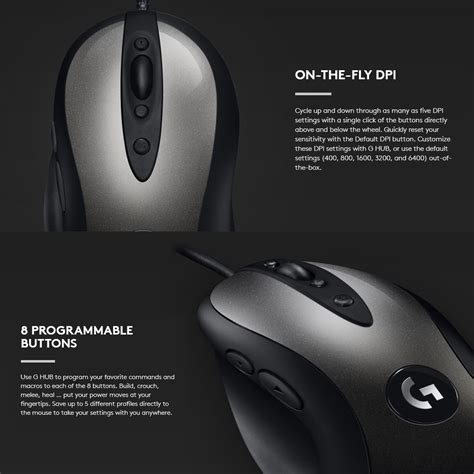 Logitech Mx518 16000dpi 8 Keys Programmable Wired Optical E Sports