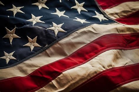 Premium Ai Image American Flag Macro Photo
