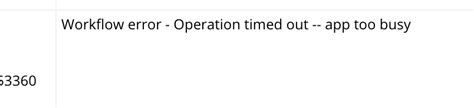 Workflow Error Operation Timed Out Bugs Bubble Forum