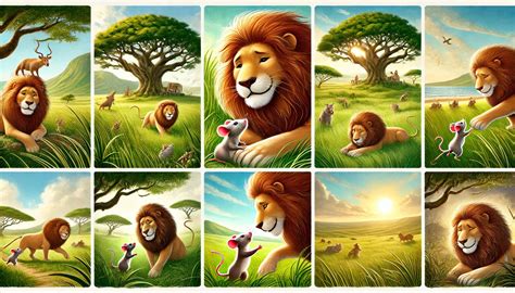 El León Y El Ratón Fábula Popular De Esopo Con Actividades De