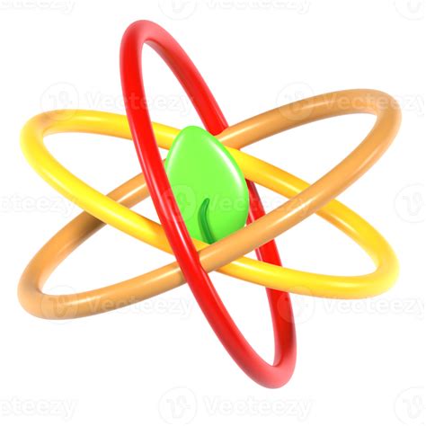 An Image Of A Colorful Atom With A Green Leaf 51341203 Png
