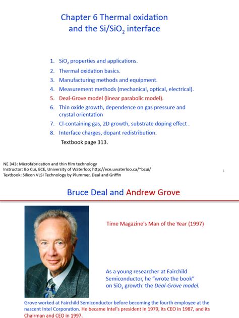Chapter 6 Thermal Oxidation Ii Pdf Diffusion Silicon Dioxide