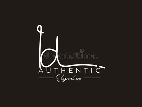 Letter Id Signature Logo Template Vector Stock Vector Illustration Of