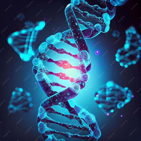 Adn Humano 3d Ia Generativa Foto Premium