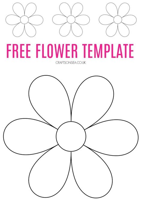 Free Flower Template Downloadable Pdf Flower Templates Printable