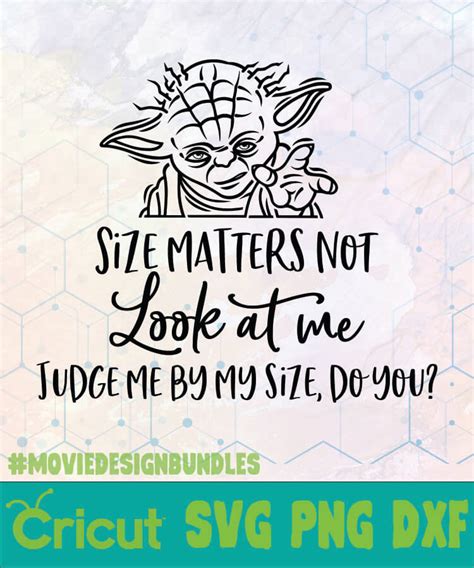 Star Wars Yoda Size Matters Not Disney Logo Svg Png Dxf Movie