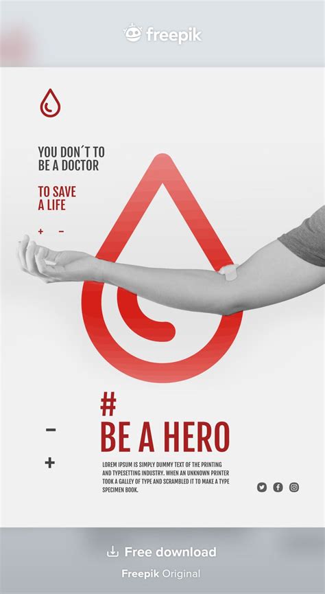 Free Psd Donate Blood Campaign Flyer Template Blood Donation Blood