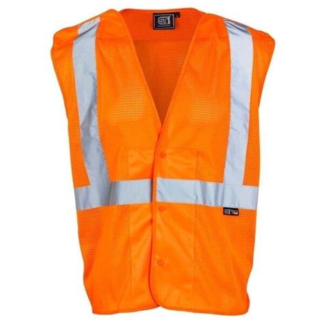 Supertouch Hi Vis Orange Mesh Vest Image To Suit You
