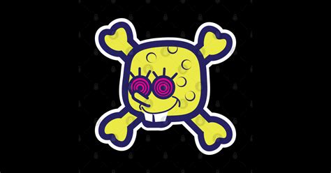 Skullbob Jolly Roger Spongebob Squarepants Sticker Teepublic