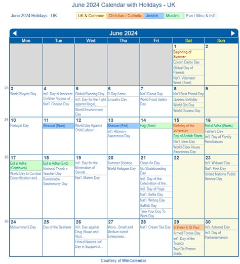 Print Friendly June 2024 Uk Calendar For Printing