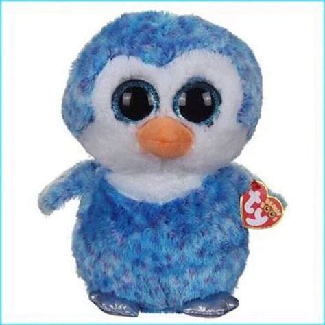 Ty Beanie Boos Ice Cube The Blue Penguin 6 Plush Glitter Eyes