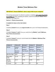 module three wellness plan.pdf - Module Three Wellness Plan GO TO FILE Choose SAVE AS Save a ...