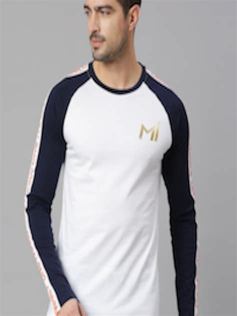 Buy Fancode Mumbai Indians Printed Raglan Sleeves Cotton T Shirt