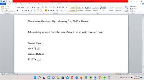 Solved Please Solve The Assembly Code Using Emu Chegg