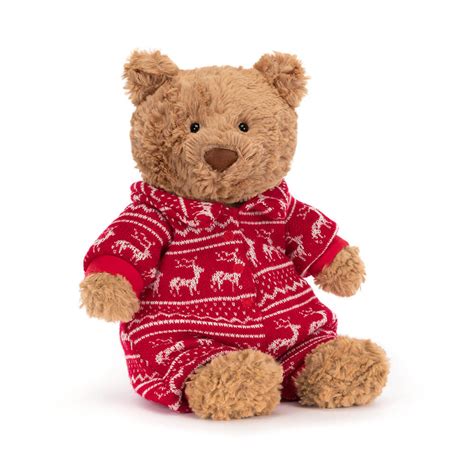 Bartholomew Bear Winter Pyjamas Official Jellycat