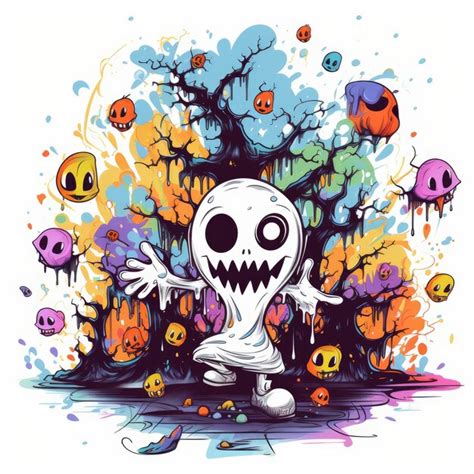 Premium Ai Image Spooktacular Trickortreating With Colorful Evil