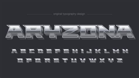 Silver Chrome Metallic Vintage Typography 688114 Vector Art At Vecteezy