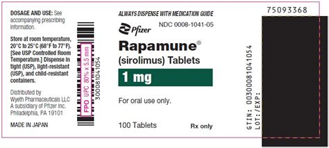 Rapamune Package Insert Prescribing Information