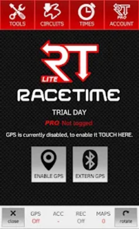 Android Için Racetime Gps Lap Timer Lite İndir