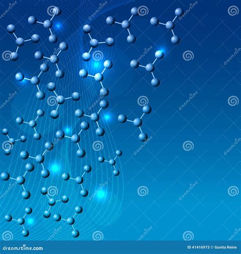 Blue Molecules Texture Seamless Pattern Background Vector Illustration