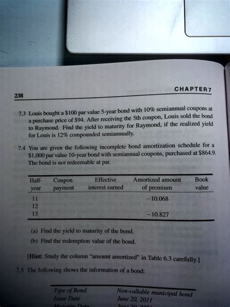 Solved 74 Chapter7 238 73 Louis Bought A100 Par Value 5 Year Bond