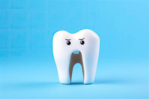 Premium Photo Damaged Tooth And Bad Oral Health Concept On Blue