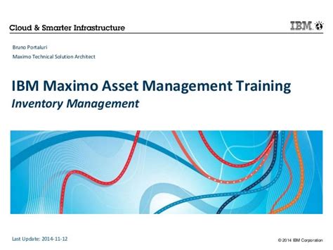 Maximo Training Inventory Management