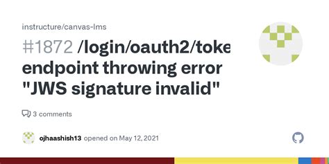 Loginoauth2token Endpoint Throwing Error Jws Signature Invalid