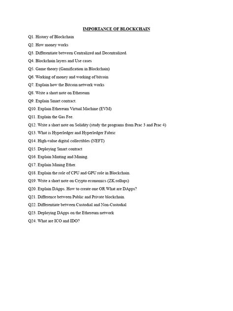 Importance Of Blockchain Pdf