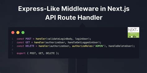 Express Like Middleware In Nextjs Api Route Handler Dev Community