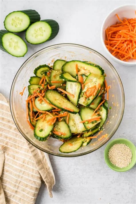 Asian Cucumber Carrot Salad Quick Simple And Refreshing Bites Of