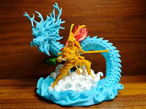 Black Myth Wukong With Nimbus Cloud And Chinese Dragon Remixed By 猫哥