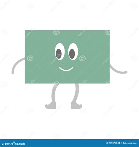 Rectangle 2d Basic Shape Vector Illustration Cute Math Geometric Shape